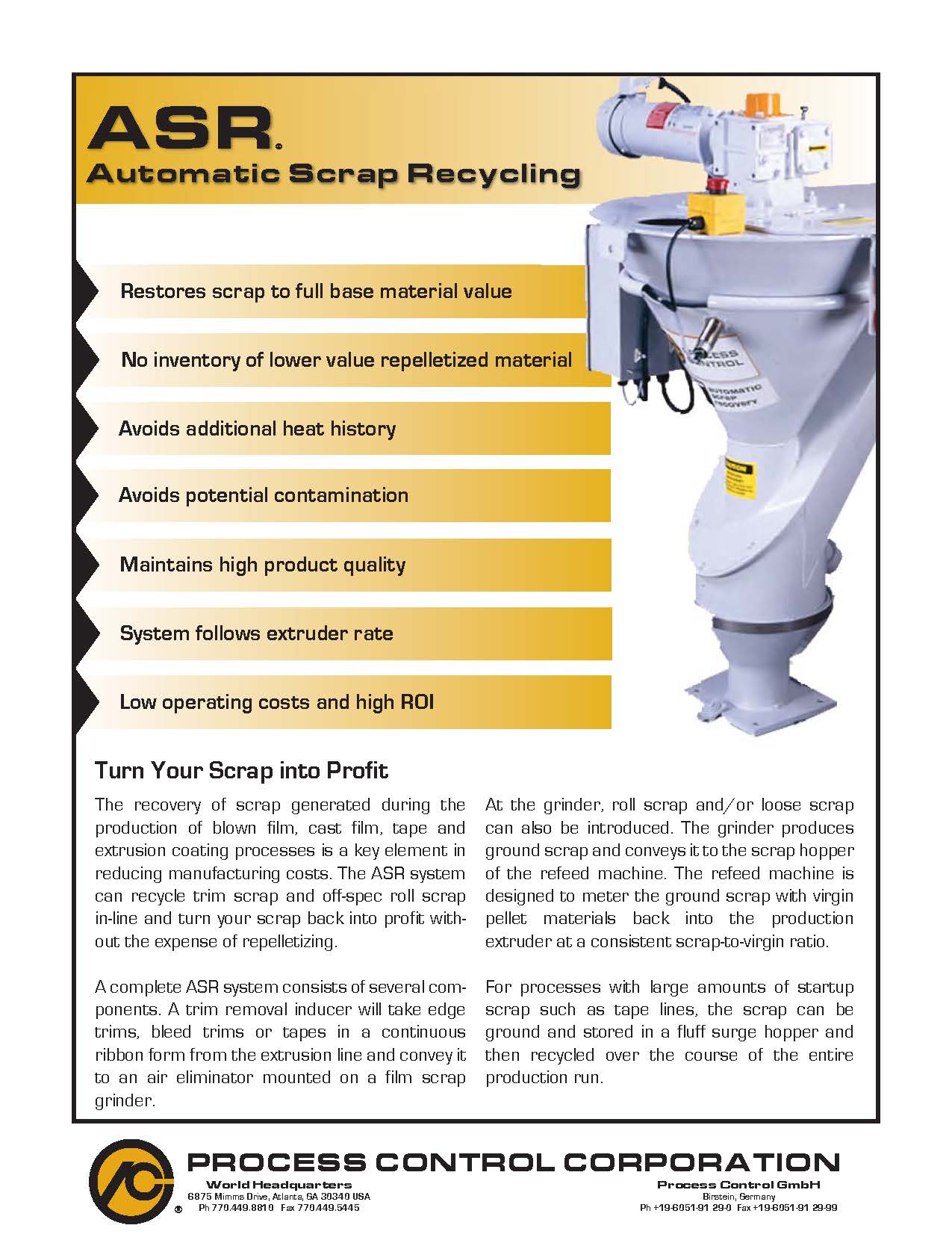 ASR Brochure On Process Control Corp.