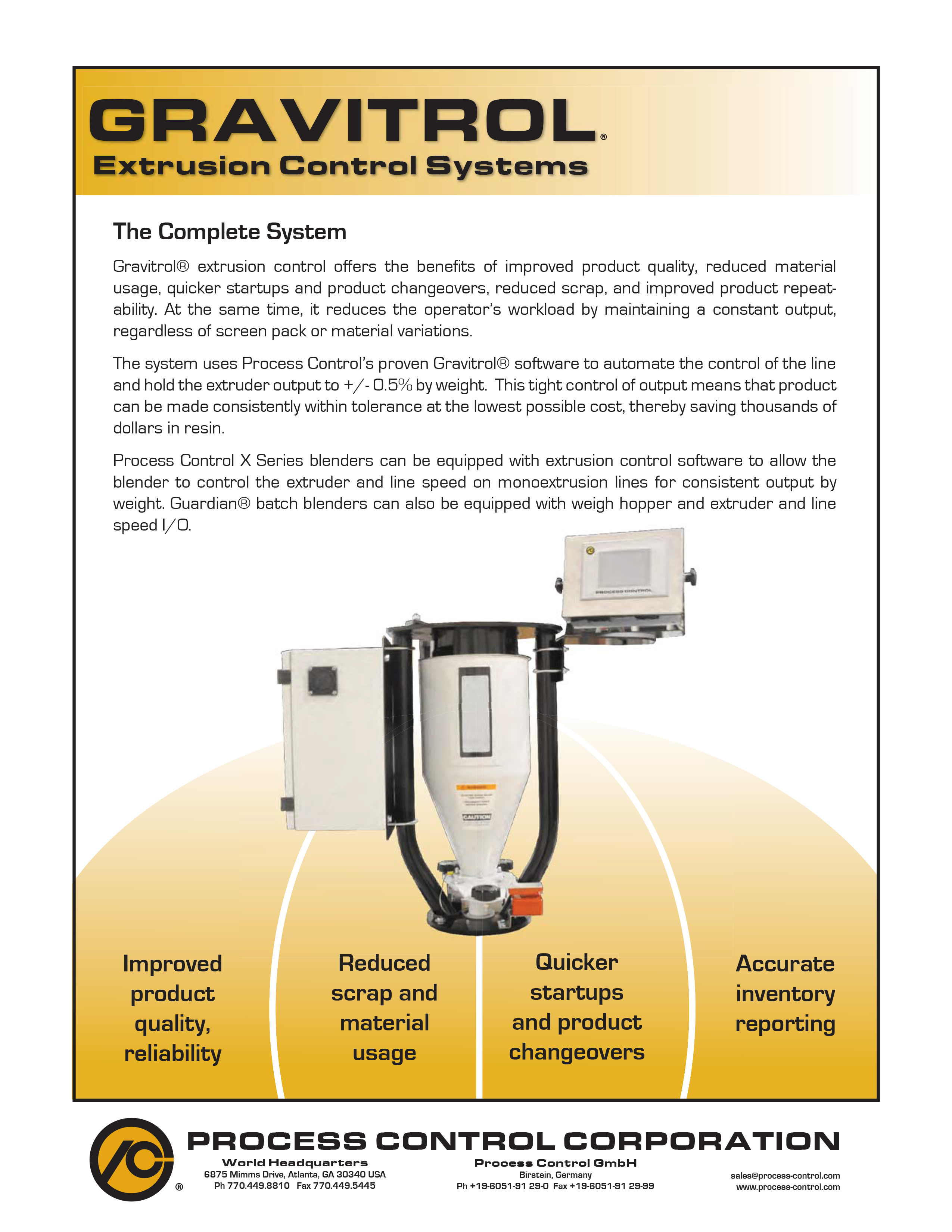 Gravimetric Extrusion Control System