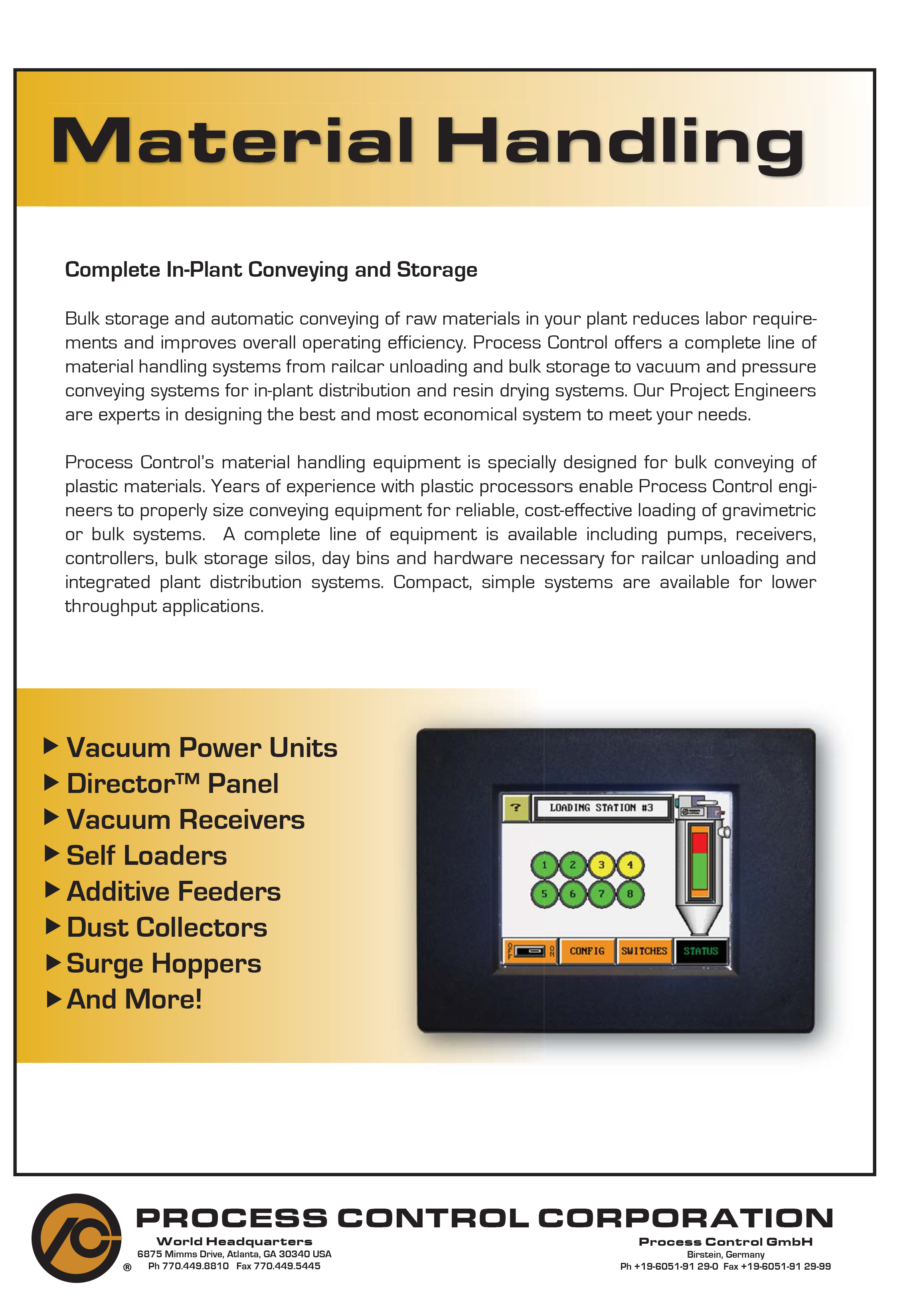 MHS Brochure On Process Control Corp.